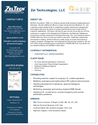 OASIS - ZelTech, Inc.